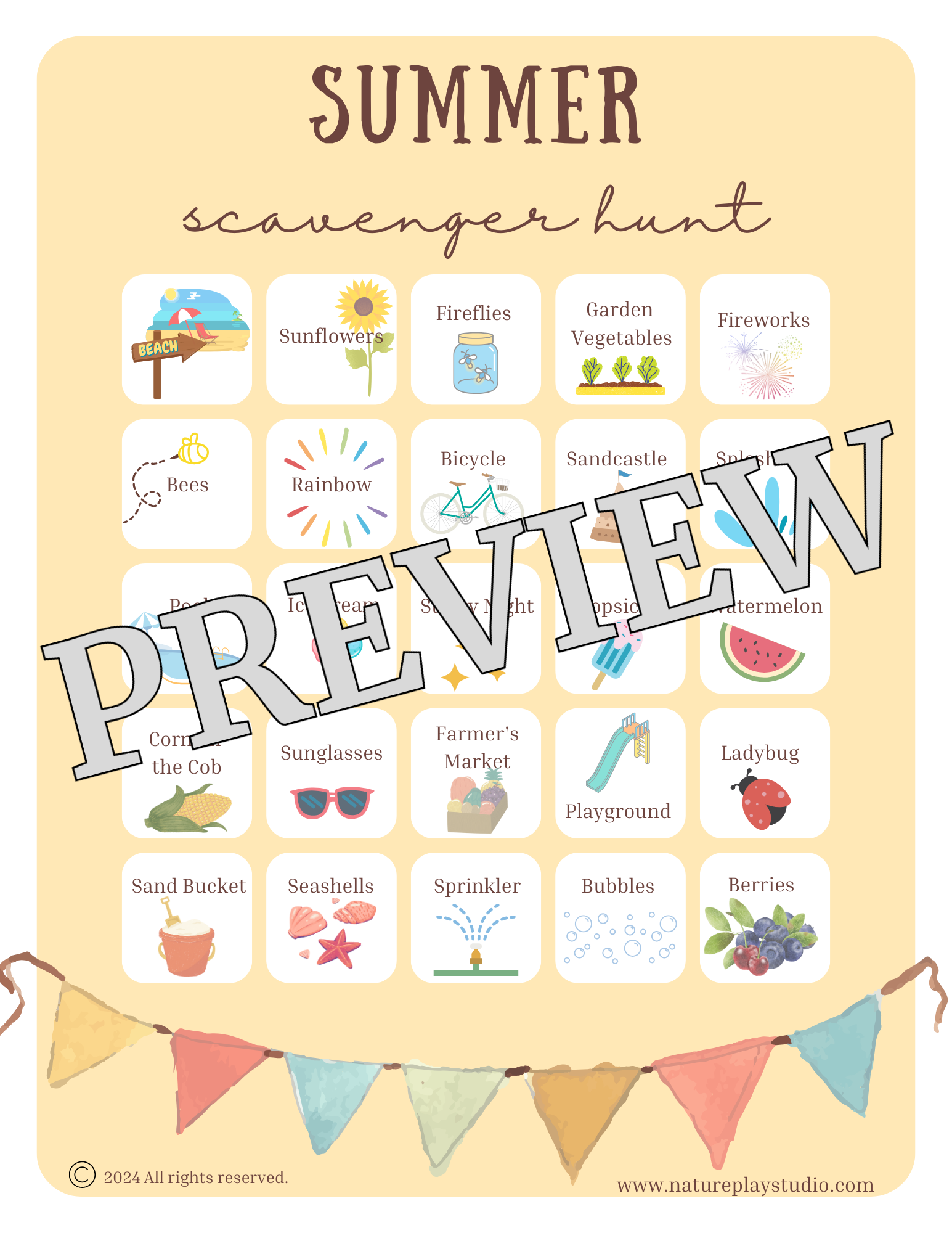 Summer Scavenger Hunt – Nature Play Studio